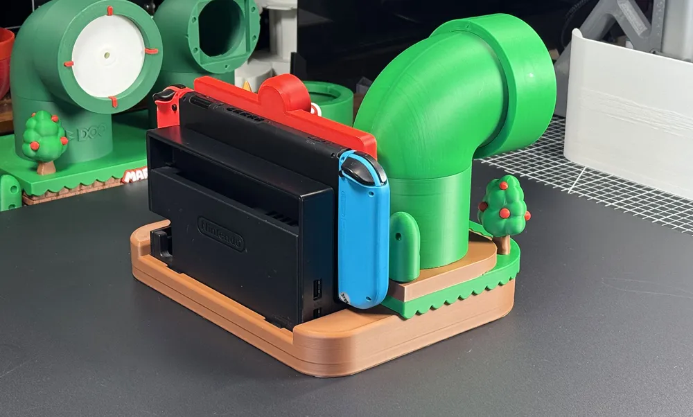 Switch Mario creative clock base Panoramic version - Free 3D Print ...