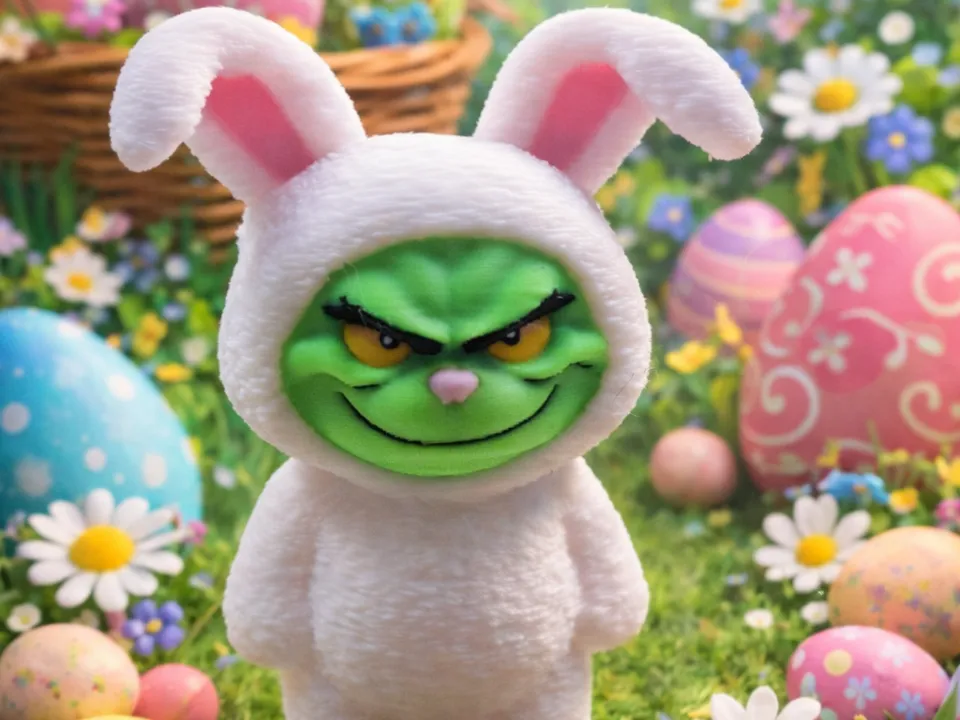 Grinch Easter Menace Bunny – 3D Printable Figure - Free 3D Print Model ...