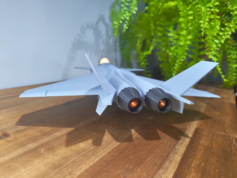 Fighter jet with cockpit & rotating wheels by scunge MakerWorld ...