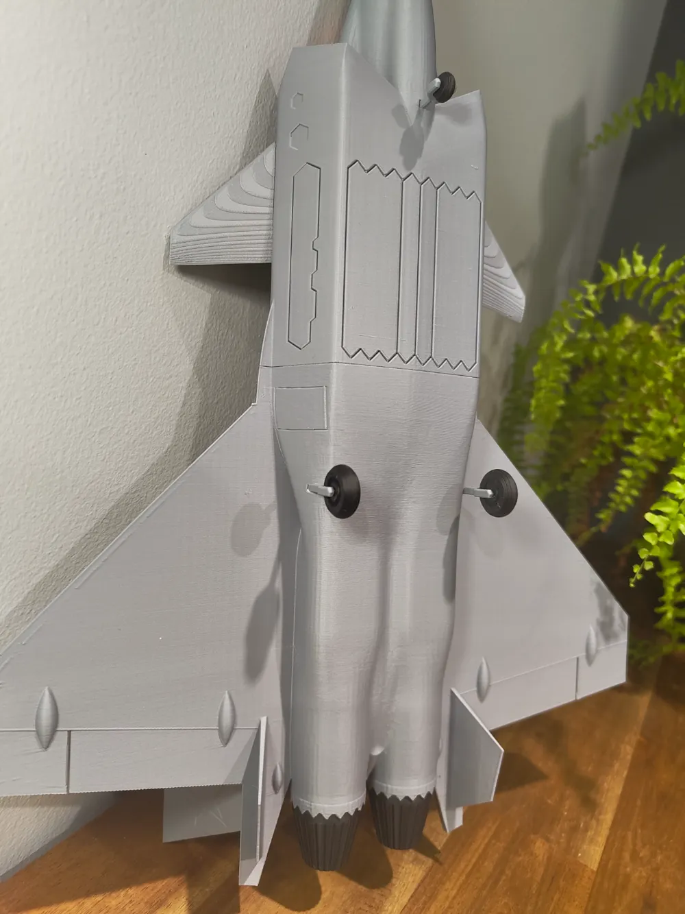 Fighter jet with cockpit & rotating wheels - Free 3D Print Model ...
