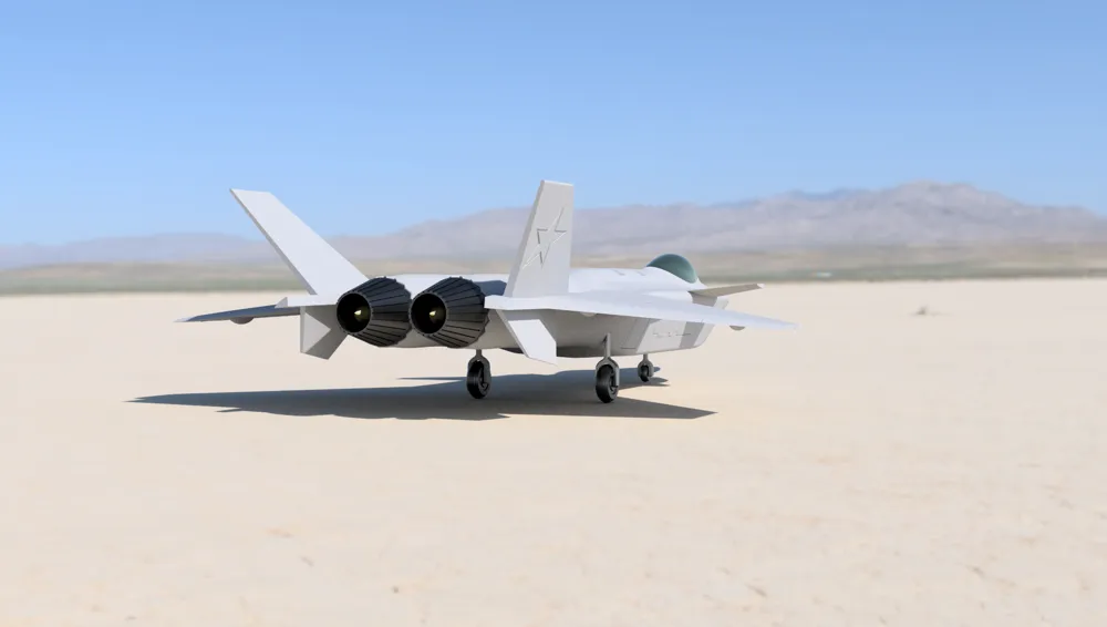 Fighter jet with cockpit & rotating wheels - Free 3D Print Model ...