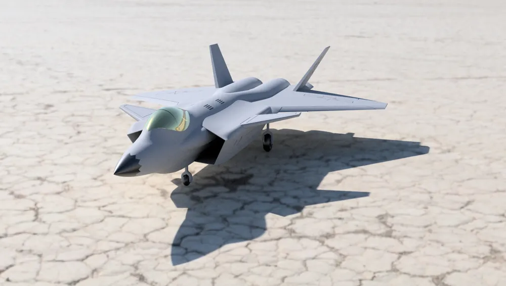 Fighter jet with cockpit & rotating wheels by scunge MakerWorld: Download Free 3D Models