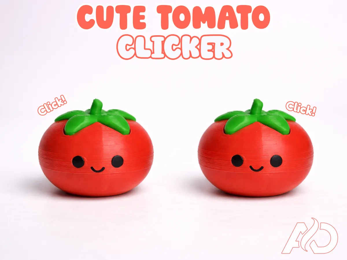 CUTE TOMATO CLICKER - Free 3D Print Model - MakerWorld