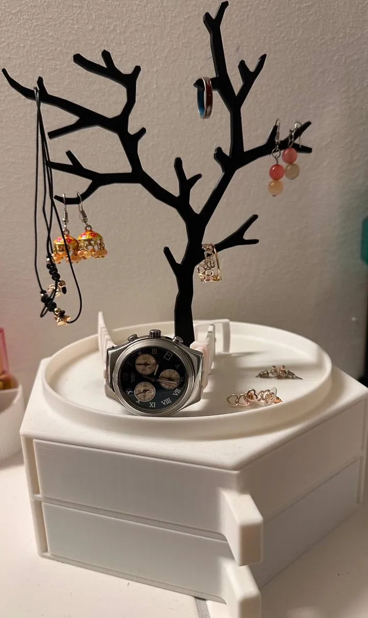 Modular Jewelry Box with Tree Holder by user_1828158628 - MakerWorld