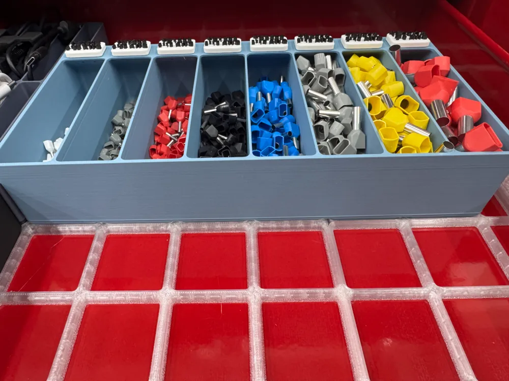 Double Wire Ferrule Tab Slotted Gridfinity Storage by ScreamingSkulls - MakerWorld