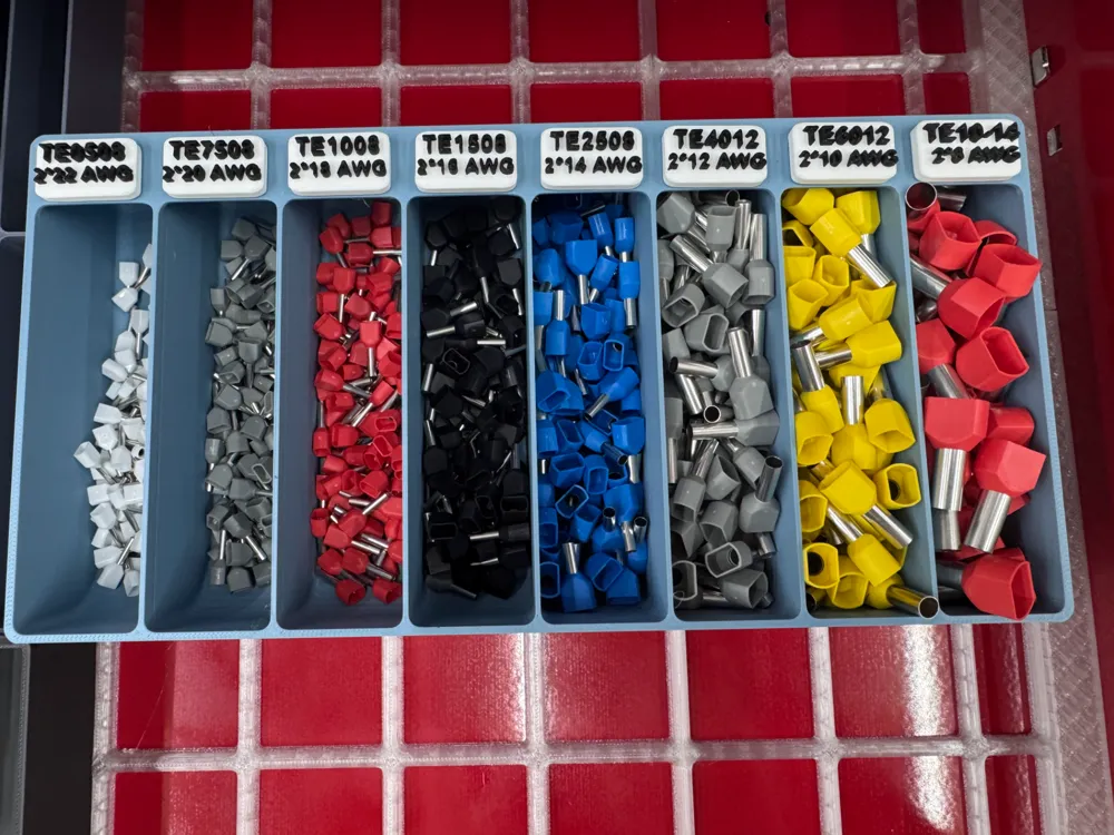 Double Wire Ferrule Tab Slotted Gridfinity Storage by ScreamingSkulls - MakerWorld