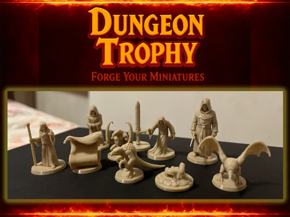 Dungeon Trophy – Monsters Miniatures Pack Vol. 4 - Free 3D Print Model ...