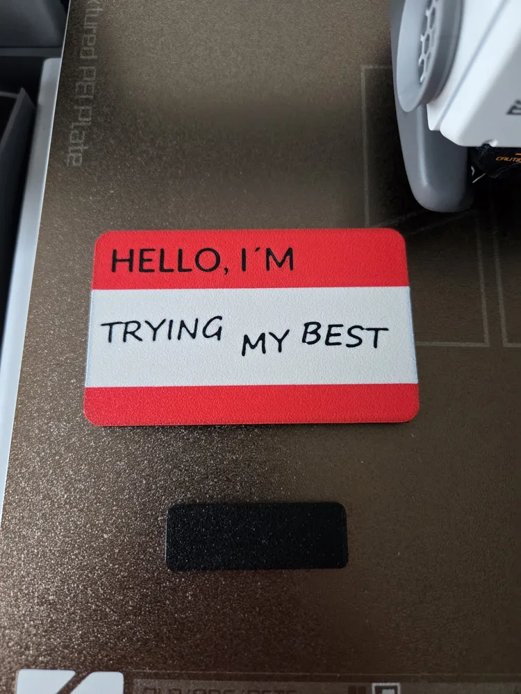 Funny (Employee) Name Tag - Magnetic - Free 3D Print Model - MakerWorld