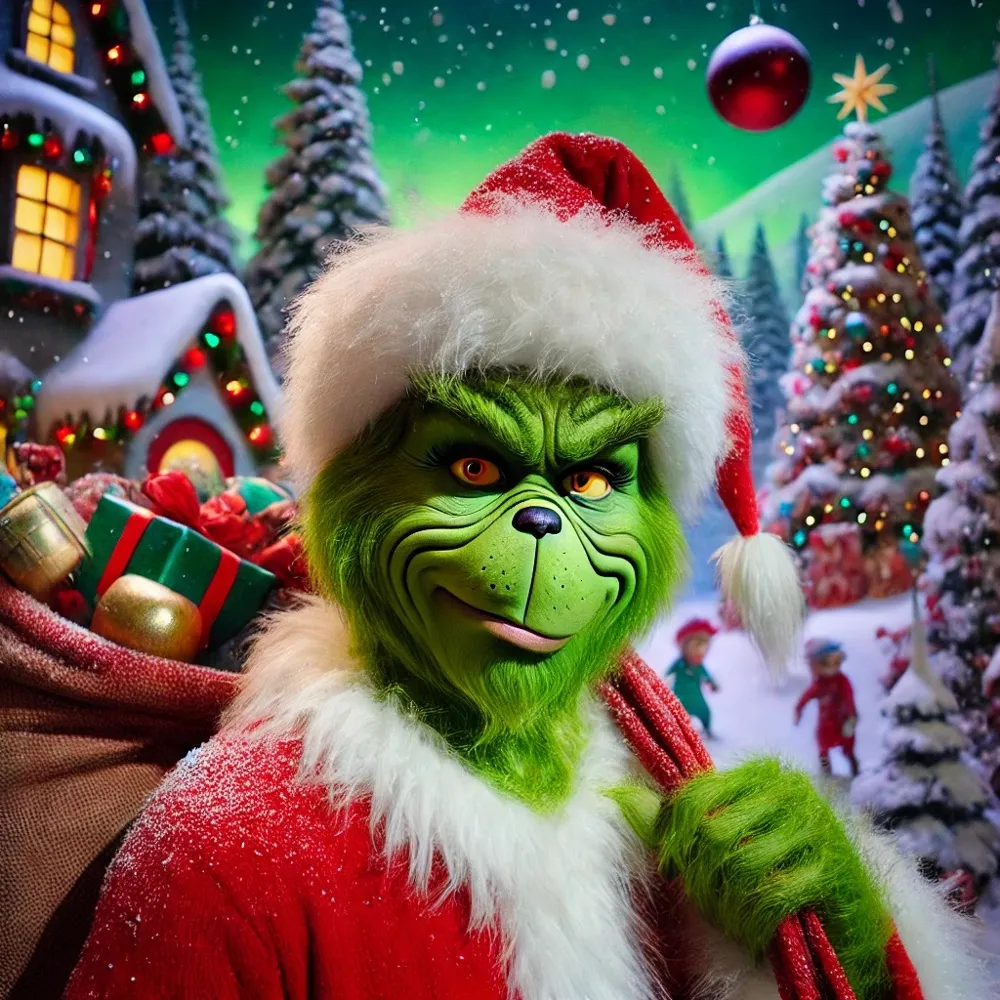 lithopane christmas tea light santa Grinch by Regis - MakerWorld