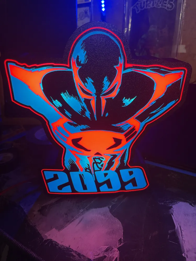Spider man 2099 light box by Malverde Designs MakerWorld: Download Free ...