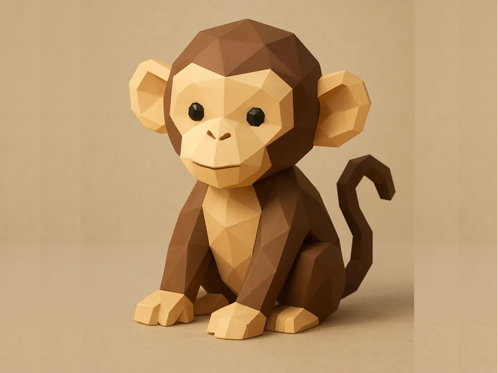 Low Poly Monkey by HomeMadeProjects MakerWorld: Download Free 3D Models