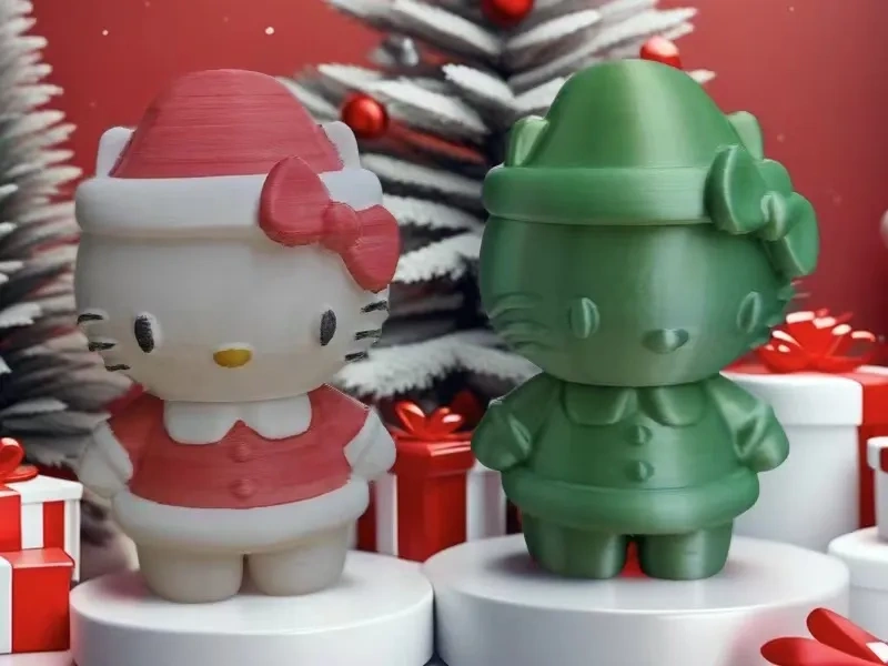 Rotating Hello Kitty Gravity-Defying Spin Non-Intersecting Spiral Cat ...