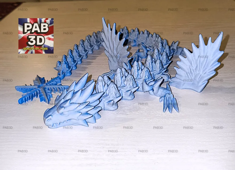 Articulated Ice mountain dragon - Free 3D Print Model - MakerWorld