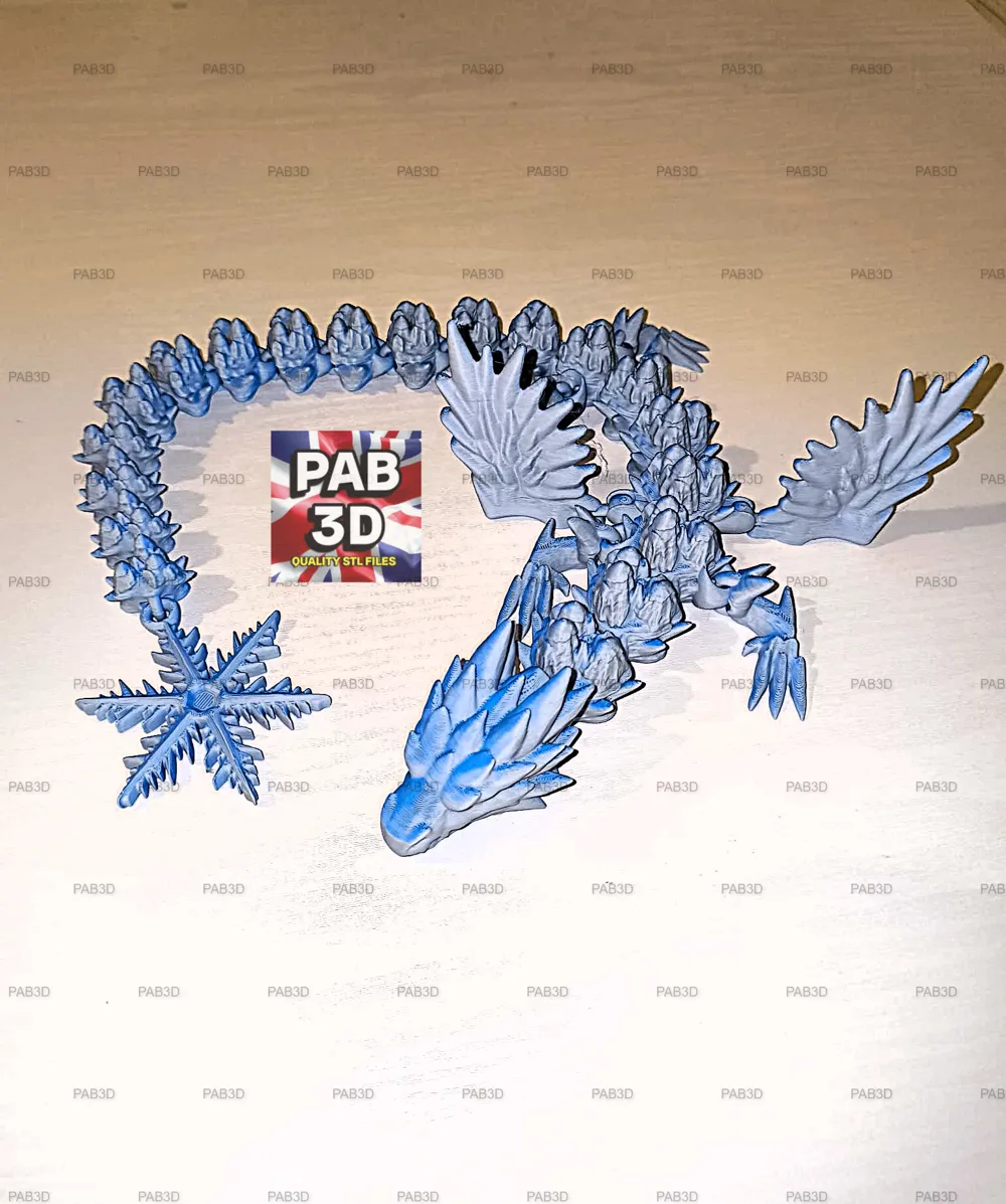 Articulated Ice mountain dragon - Free 3D Print Model - MakerWorld