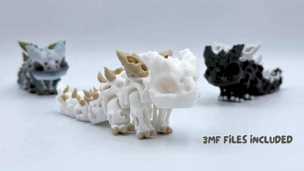 Kotsumaru - Skeleton Dragon Lizard by ColorCloud3D MakerWorld: Download ...