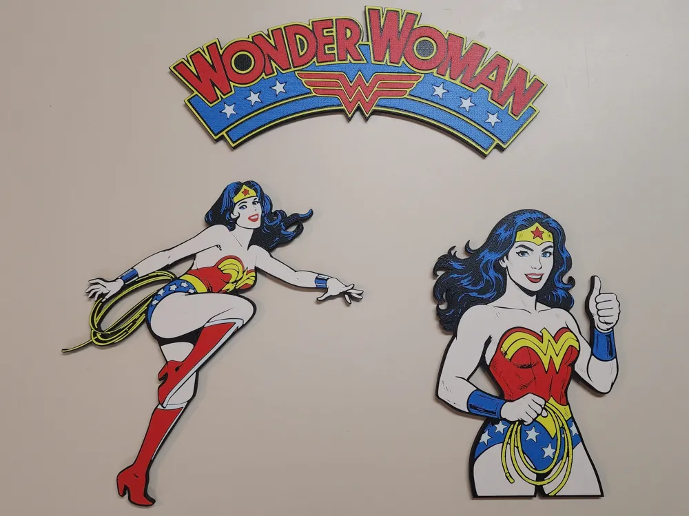 Wonder Woman Comic Wall Art by briankstan MakerWorld: Download Free 3D ...