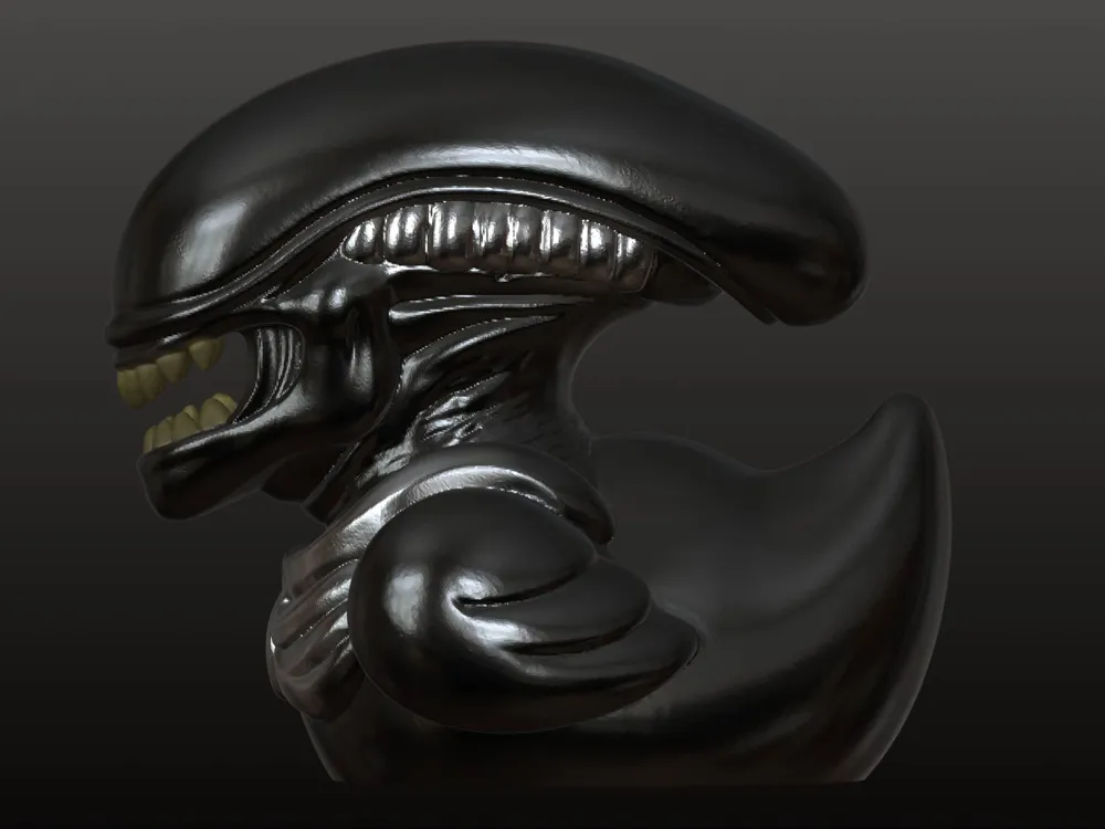 XENOMORPH ALIEN RUBBER DUCK - Free 3D Print Model - MakerWorld