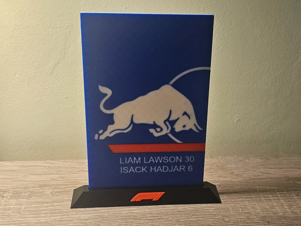 Racing bulls F1 2025 sign - Free 3D Print Model - MakerWorld