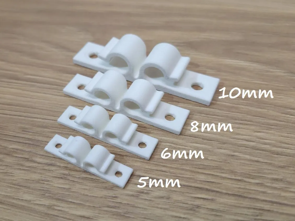 Strong dual cable clips, extra mounting strength - Free 3D Print Model ...