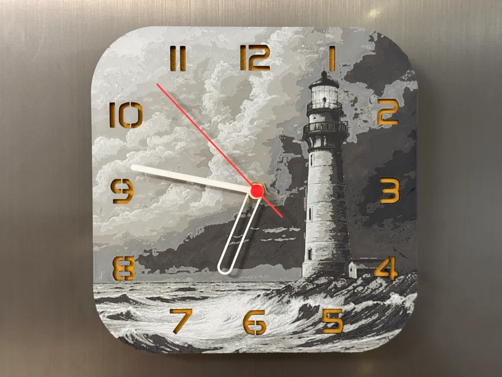 wall / desk clock Lighthouse by cP3D MakerWorld: Download Free 3D Models