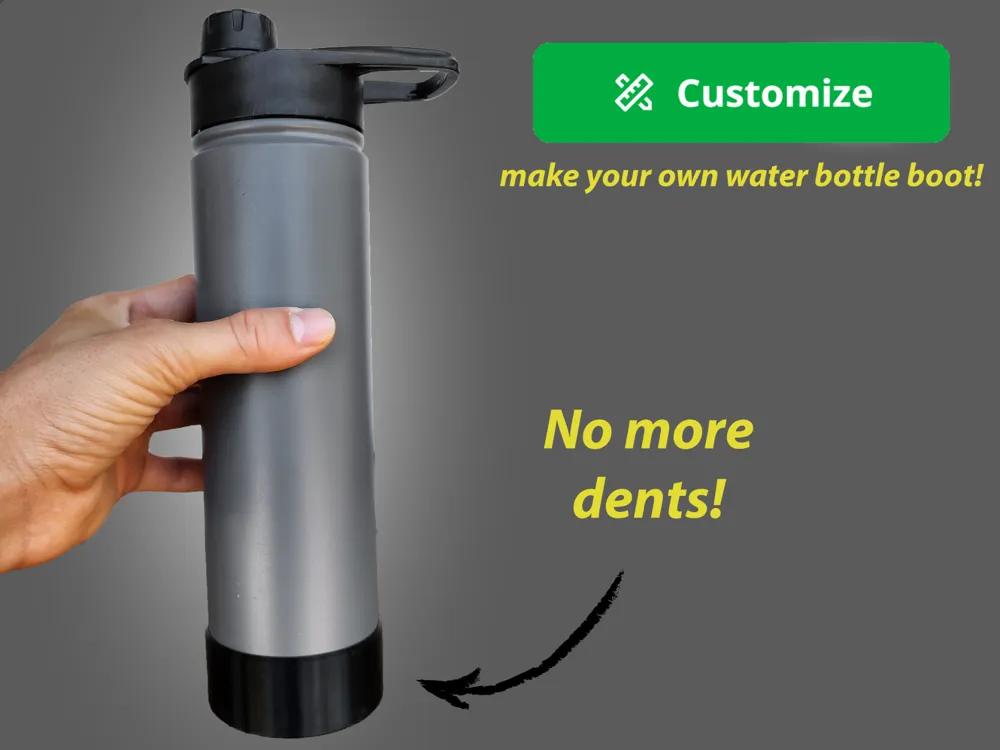 Customizable Water Bottle Boot - Free 3D Print Model - MakerWorld