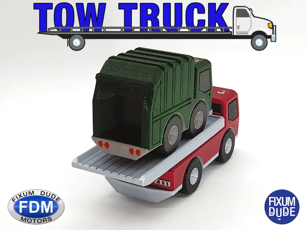 Fixum Dude Motors PiP Flatbed Tow Truck by Fixumdude MakerWorld ...