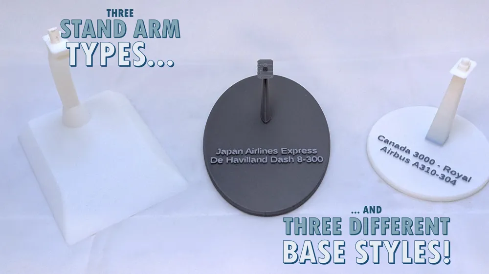 Customizable Model Plane Stand - 1:200 Scale - Free 3D Print Model ...