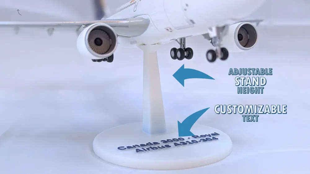 Customizable Model Plane Stand - 1:200 Scale by 3D Werks MakerWorld ...