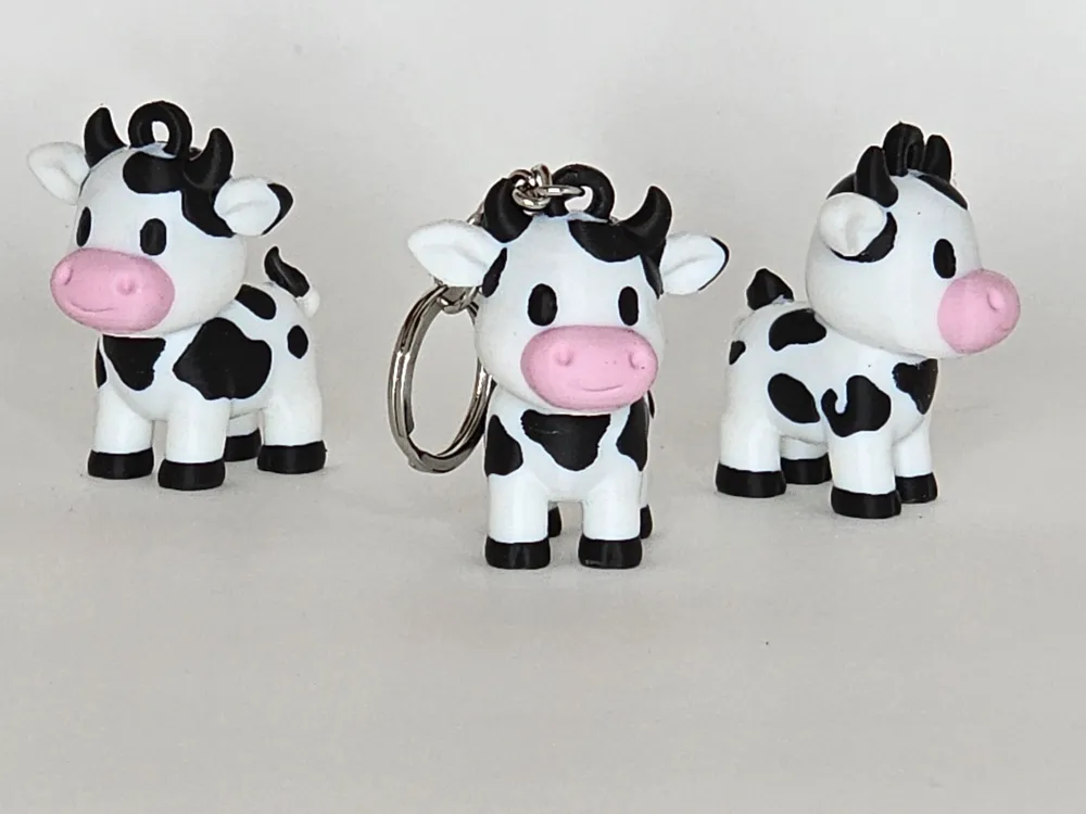 Cute Cow Keychain by PhantomX MakerWorld: Download Free 3D Models