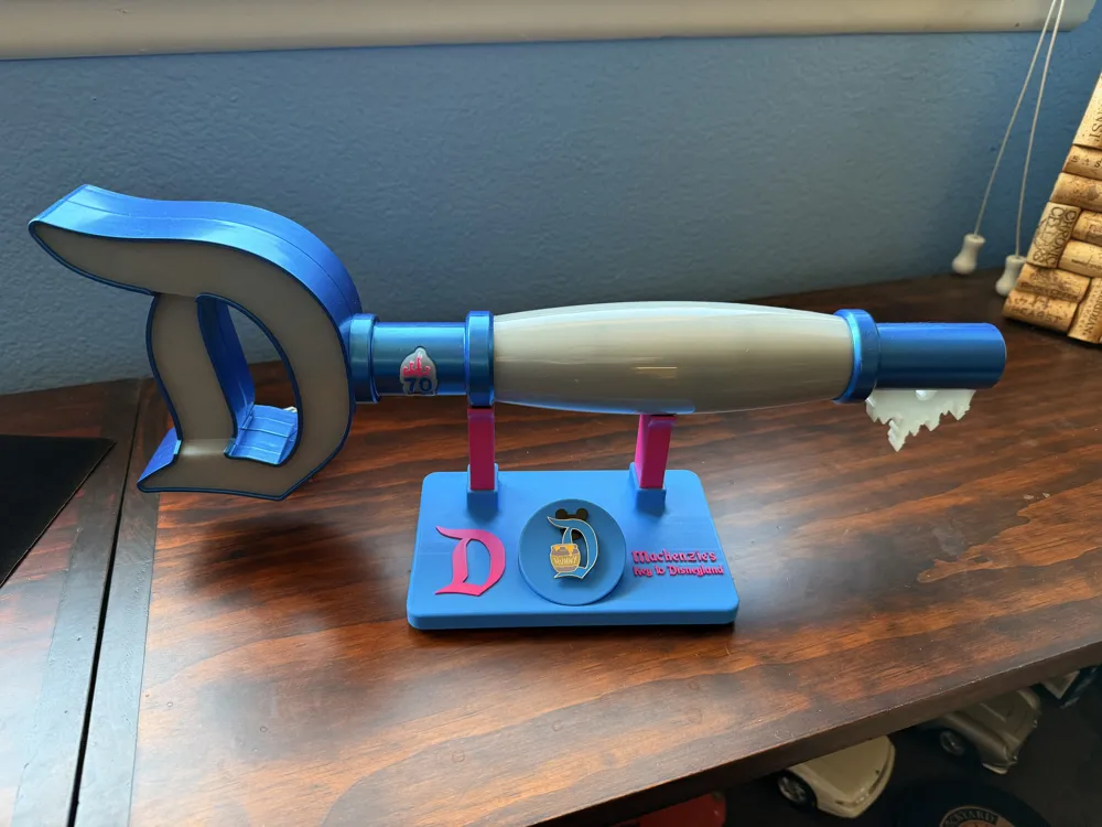 70th Anniversary Key to Disneyland & Pin Holder - Free 3D Print Model ...
