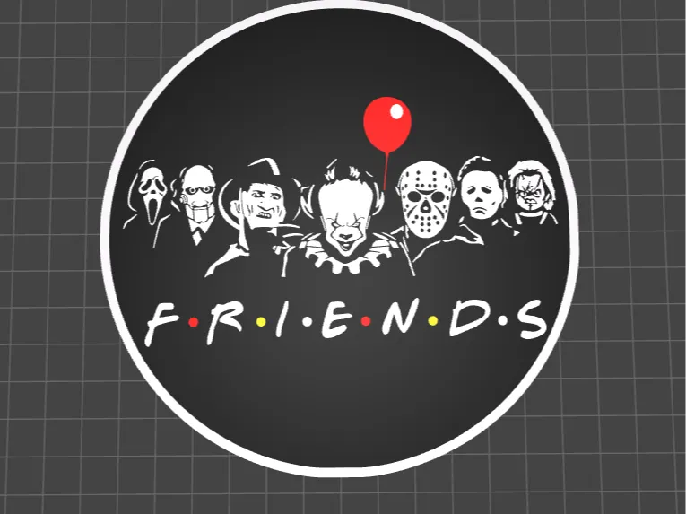 Friends Horror Coaster - Free 3D Print Model - MakerWorld