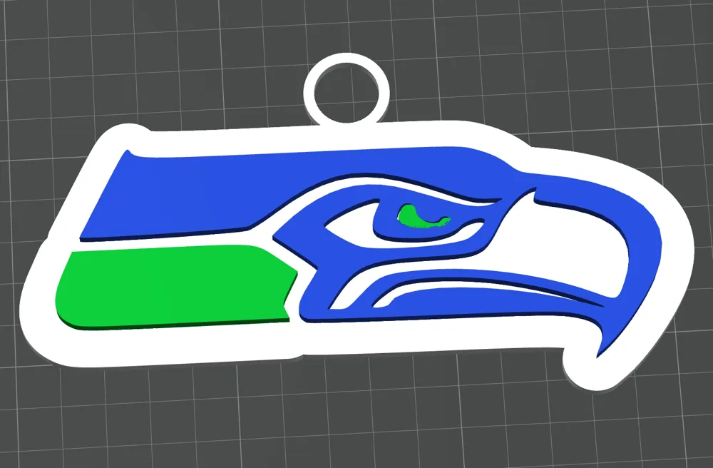 Seattle Seahawks Football Hype Chain - Free 3D Print Model - MakerWorld