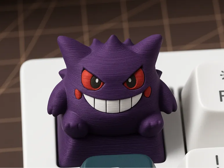 Gengar Pokemon Keyboard Keycap MX - Free 3D Print Model - MakerWorld
