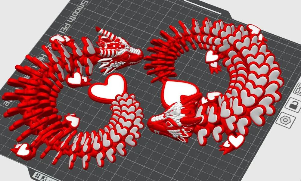Valentine's Day Dragons: Articulated Male & Female - Free 3D Print ...