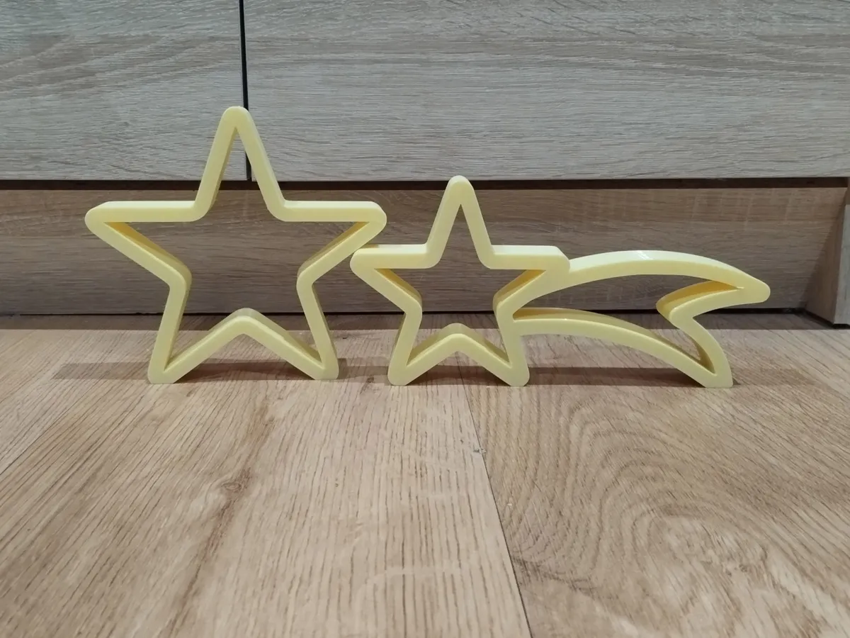 Modern Minimalist Christmas Star Set - Free 3D Print Model - MakerWorld