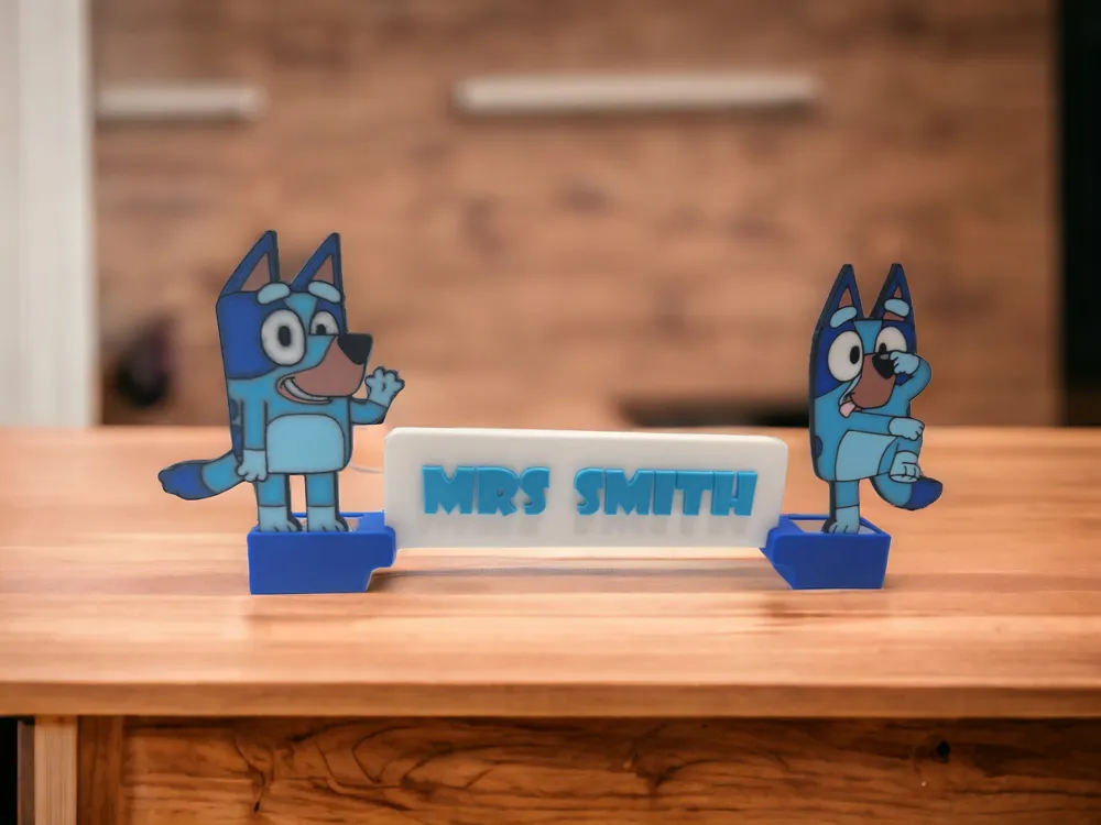Bluey Desk Nameplate by Jamboodle - MakerWorld
