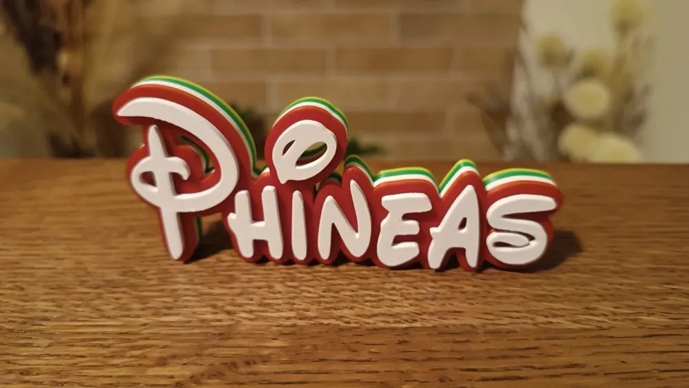 Disney Name Sign Phineas Kid by Fabbiotto MakerWorld: Download Free 3D ...