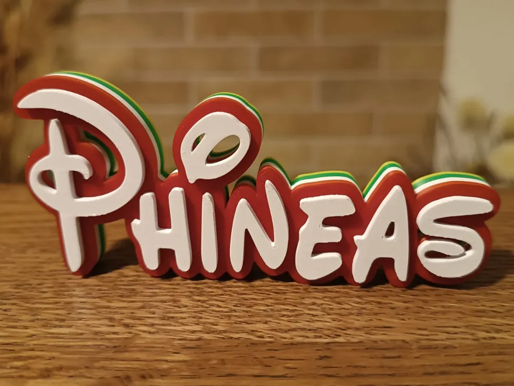 Disney Name Sign Phineas Kid by Fabbiotto MakerWorld: Download Free 3D ...