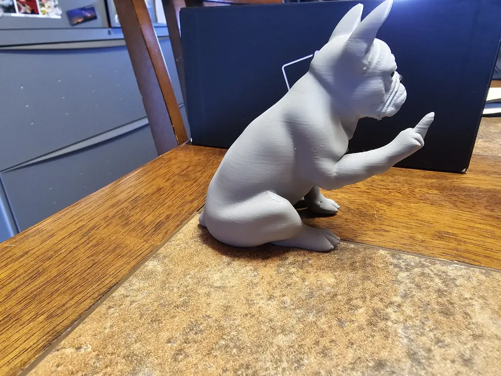 Middle Finger Frenchie French bull dog - Free 3D Print Model - MakerWorld