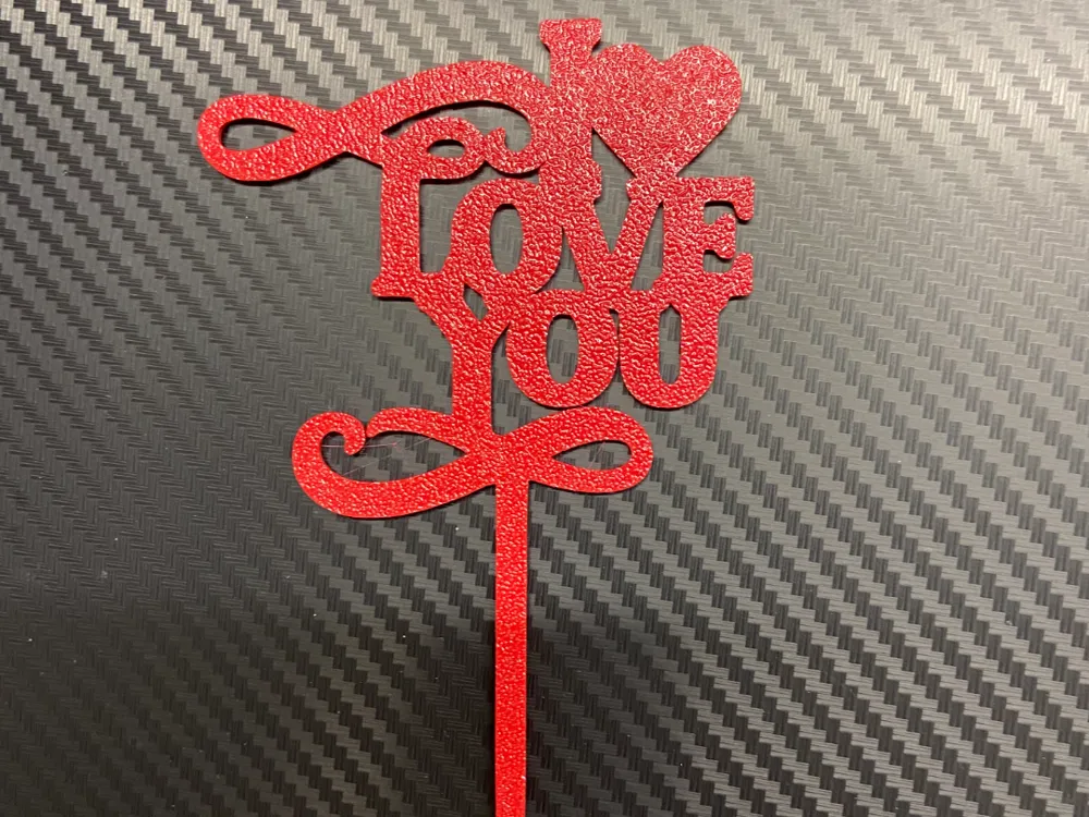 i love you cake topper by Morganja - MakerWorld
