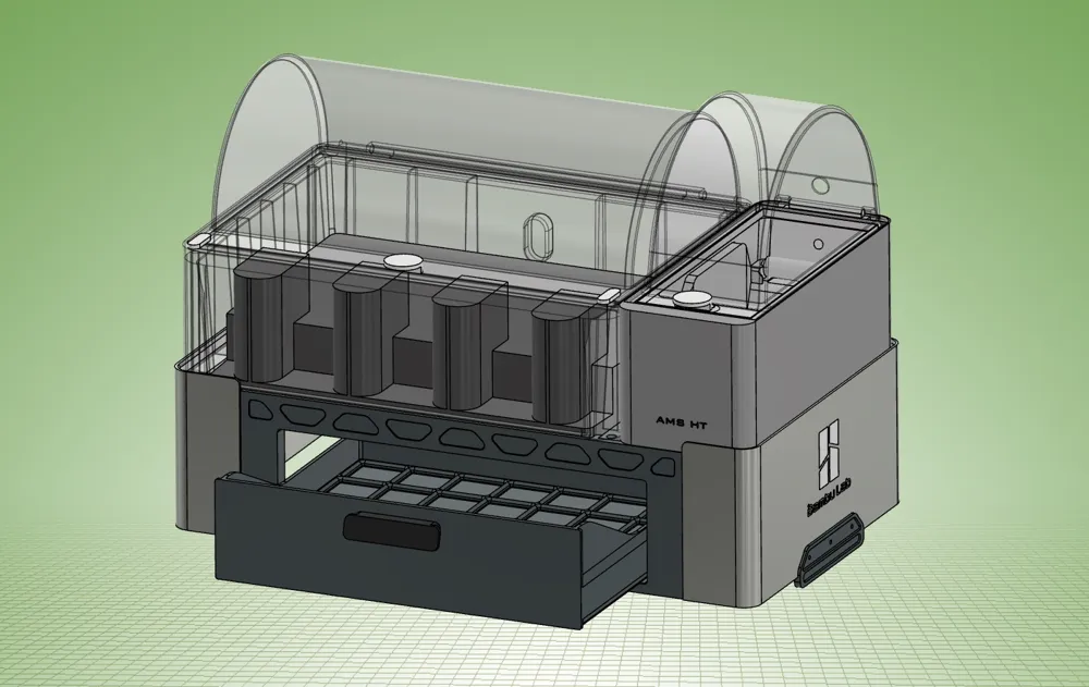 AMS 2 Pro+HT Unidade de Armazenamento Gridfinity XL Empilhável por JJ Deluxe Designs MakerWorld ...