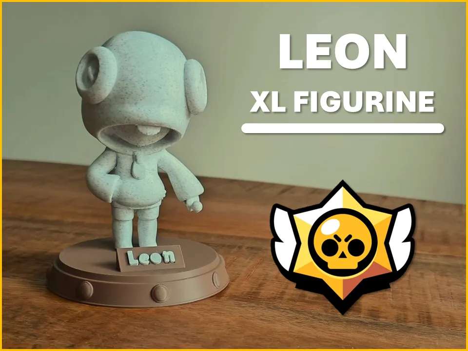 Leon | XL Brawl Stars Figurine (No AMS) - Free 3D Print Model - MakerWorld