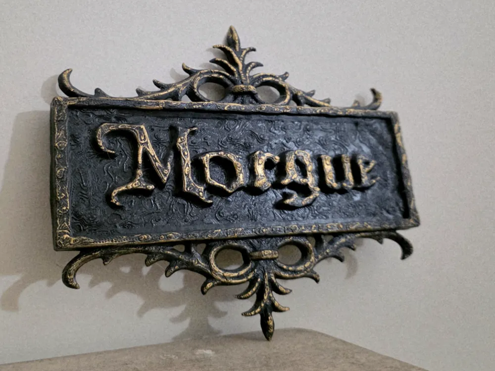 Gothic Morgue Halloween Wall Hang - Free 3D Print Model - MakerWorld