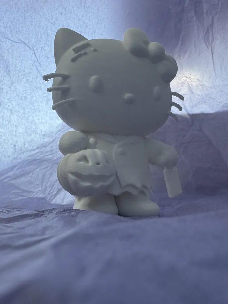 Hello kitty ready for Halloween - Free 3D Print Model - MakerWorld