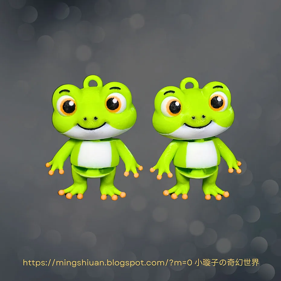 Articulated Cute Frog keychain - Free 3D Print Model - MakerWorld