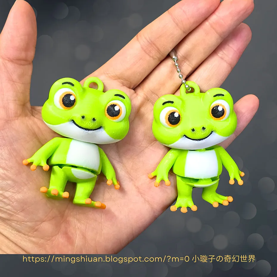 Articulated Cute Frog keychain - Free 3D Print Model - MakerWorld