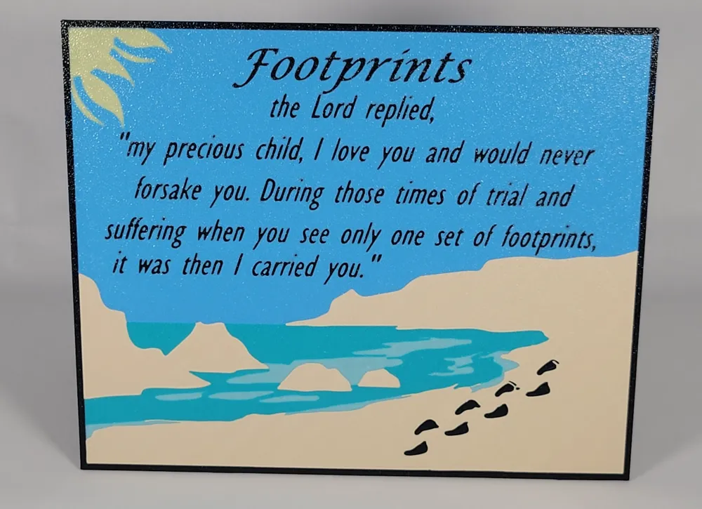 Footprints Sign by mik-ace - MakerWorld
