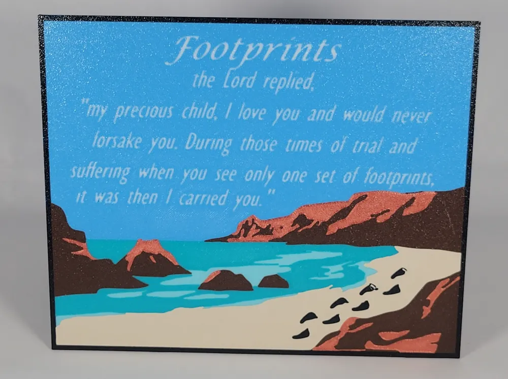 Footprints Sign by mik-ace - MakerWorld