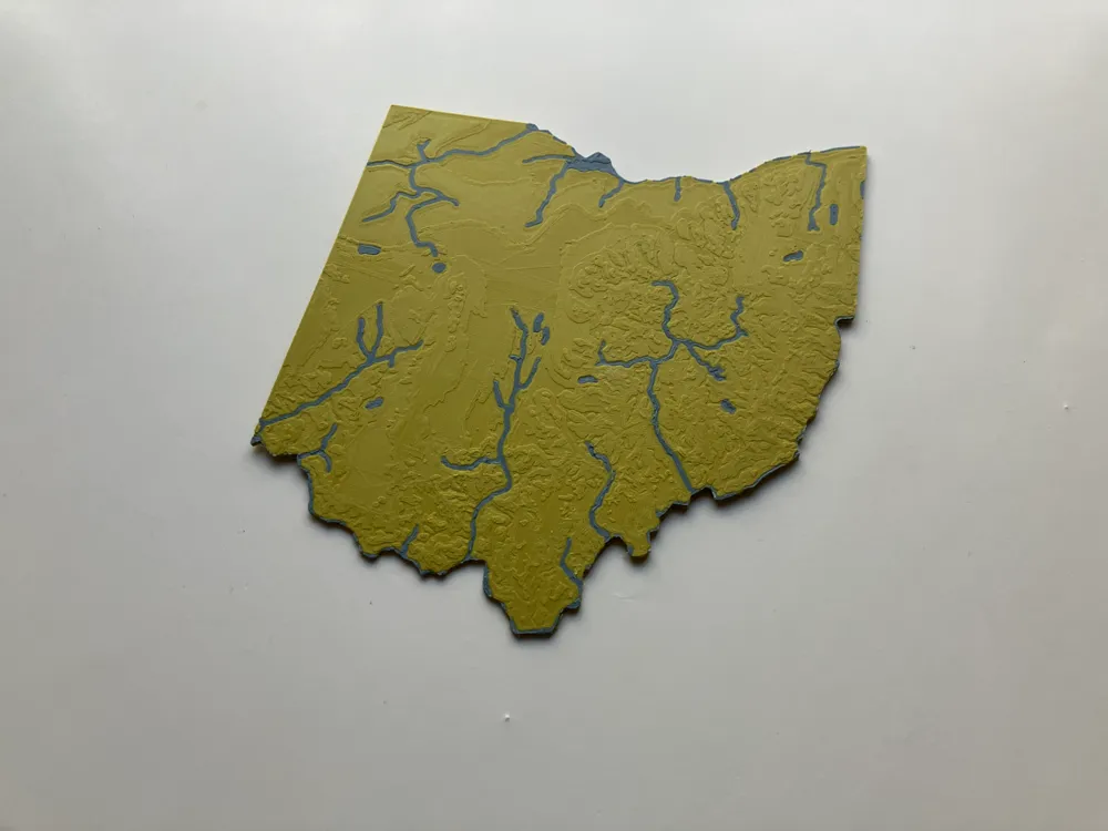 Ohio, USA (OH) Topographic Map by Anson Liu - MakerWorld