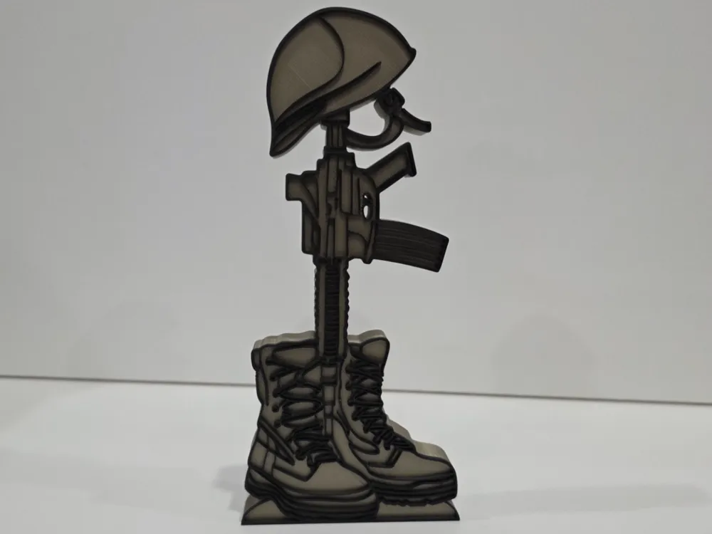 Fallen Soldier Battle Cross - Free 3D Print Model - MakerWorld